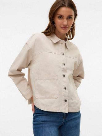 Vero Moda Jeansjacke VMJAMIE LS DENIM SHACKET MIX NOOS Baumwollmischung