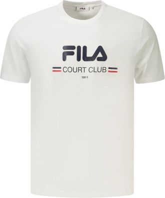 Fila Homme, Tops, Blanc, Taille: S T-shirt &agrave; manches courtes