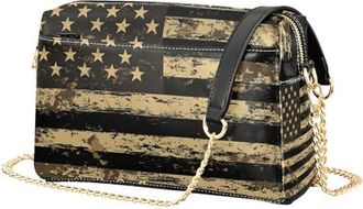 Mnsruu Sacs à bandoulière pour femme, motif drapeau américain arc-en-ciel, camouflage, sac à main en cuir