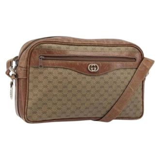 Gucci Sac bandouli&egrave;re Pre-owned Micro Small GG Canvas - Femme - Pre-owned - Beige - Taille: ONE Size