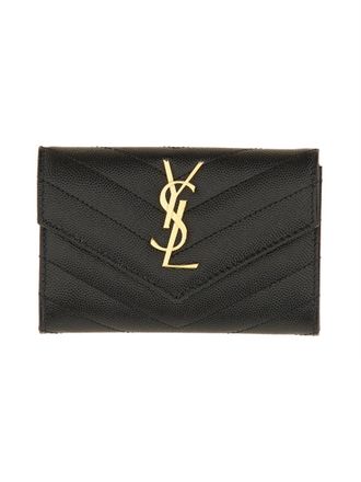 Saint Laurent Cassandre Envelope Wallet - Black