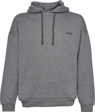 Ermenegildo Zegna Homme, Sweatshirts et sweats &agrave; capuche, Gris, Taille: XS Sweat &agrave; capuche coupe classique