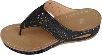 Generico Sandales dété élégantes pour femme avec bout ouvert, légères, confortables, sandales de plage dété, élégantes, respirantes, à la mode, pour la plage, 