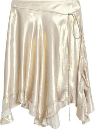 Zadig&Voltaire Femme, Jupes, Jaune, Taille: 40 FR Jetos Satin Skirt