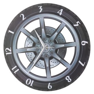 Cabilock Auto Rad Wanduhr Aus Umweltfreundlichem Acryl Modern Kreatives Design Kratzfest Und Langlebig Ger&auml;uschlos Ohne Ticken Stilvolle Wohnraumdekoration F&uuml;r