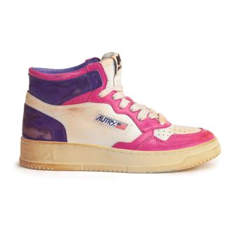 Autry Baskets Super Vintage Mid Cuir Bicolore Autry
