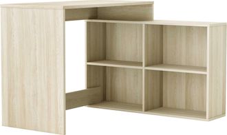 Demeyere 254462 Eckschreibtisch 4 Nischen Corner hell Holz, 120 x 77 x 101 cm, shannon eiche
