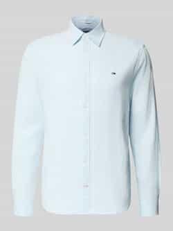 Tommy Jeans Regular Fit Freizeithemd aus Leinen-Baumwoll-Mix