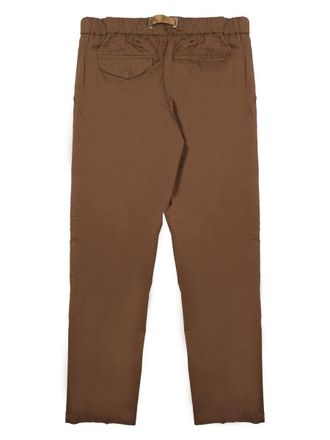 White Sand Integrated Belt Trousers - Brown