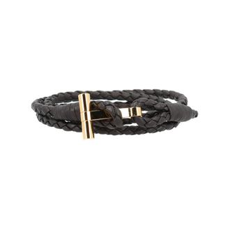 Tom Ford Geflochtenes Leder T Armband - - Accessories - Herren - Braun - M