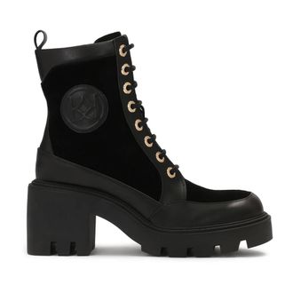 Kazar Schwarze Stiefeletten mit Absatz und Profilsohle - - Shoes - Damen - Schwarzk - 38 EU