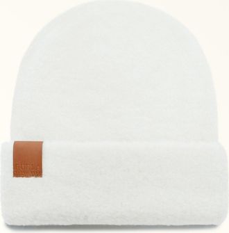 Furla Nuvola M&uuml;tze Panna Wei&szlig; Wolle Damen