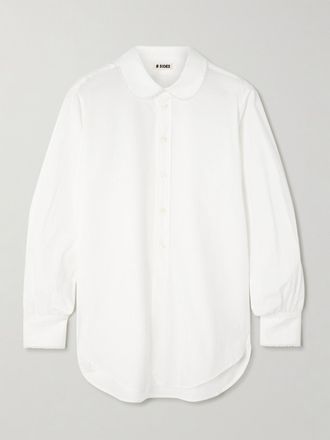 B Sides Louisa Hemd Aus Baumwollpopeline Mit Spitzenbes&auml;tzen - Wei&szlig;