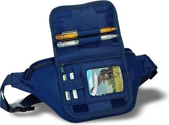 noTrash2003 Bauchtasche Wimmerl Wammerl Multifunktionale Gürteltasche Hüfttasche Hipbag schwarz oder blau Stiftehalter und Kreditkartenfächern (Schwarz)