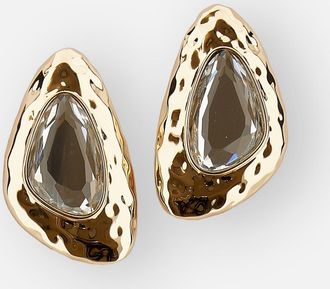 Self Portrait Vergoldete Ohrringe Mit Kristallen