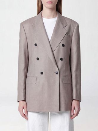 Tagliatore Blazer crois&eacute; gris &agrave; revers en pointe et &eacute;paules rembourr&eacute;es