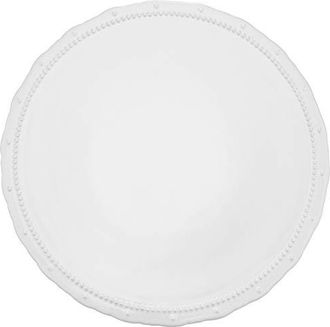 RBV BIRKMANN Birkmann, Premium Baking, runder Tortenteller im Vintage Style, aus Keramik mit Verzierungen, wei&szlig; gl&auml;nzend, handgefertigt, &Oslash; 33 cm, 1,5 cm hoch, 4436