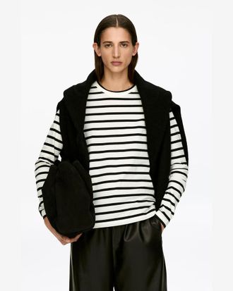 Arket IRIS Charakteristisches Langarm-T-Shirt -Schwarz