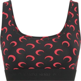 Marine Serre Femme, Tops, Multicolore, Taille: 40 FR Moon Printed Jersey Sports Bra