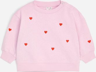 Arket Baumwoll-Sweatshirt Mit Stickerei -Rosa