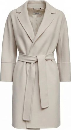Max Mara Femme, Manteaux, Blanc, Taille: 36 FR Belted Manteaux