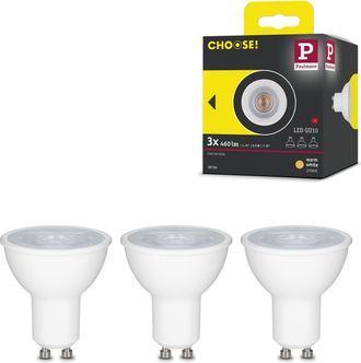 Paulmann 28784 LED Einbauleuchte Choose 3er Set rund 3x6,5W Einbaustrahler Wei&szlig; Spot Einbaulampe 2700K GU10