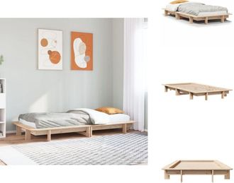 vidaXL Massivholzbett ohne Matratze 100x200 cm Kiefernholz - Bettgestell - Bettgestelle - Bett - Betten