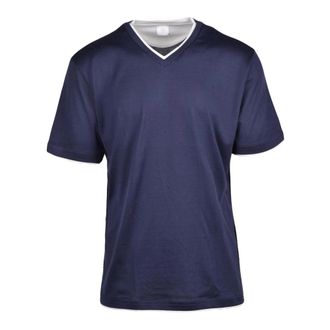 Eleventy Crewneck T-Shirt - - Tops - Herren - Blau - 2XL