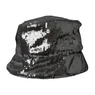 Dolce & Gabbana Silber Sequined Nylon Bucket Hat - - Accessories - Herren - Grau - ONE SIZE