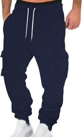 Generic Pantalon de loisirs pour homme - Pantalon de jogging baggy pour homme - Couleur unie - Avec cordon de serrage - Pantalon dext&eacute;rieur tendance - Respira