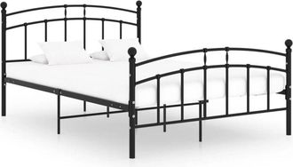 vidaXL Cadre de lit sans matelas noir m&eacute;tal 200x200 cm Vidaxl