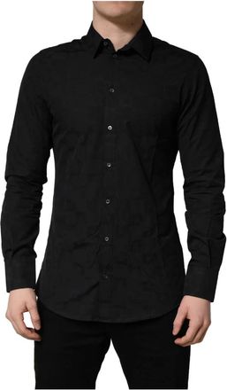 Dolce & Gabbana Homme, Chemises, Noir, Taille: M Martini Dress Shirt