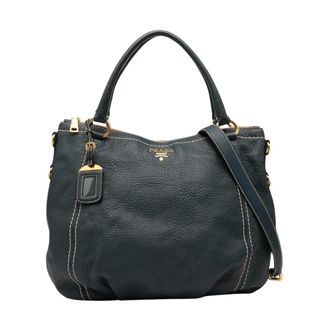 Prada Sac &agrave; main Pre-owned en cuir - Femme - Pre-owned - Bleu - Taille: ONE Size