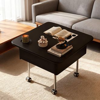 Generic 24 Couchtisch aus Massivholz Multifunktionaler Schreibtisch mit Hubfunktion mit Geheimfach und offenem Stauraum Moderner Nachttisch im Mid-Century-Sti