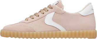 Voile Blanche Femme, Chaussures, Rose, Taille: 38 EU Ines Baskets en cuir et daim