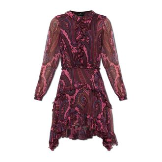 Etro Seidenkleid mit R&uuml;schen - - Dresses - Damen - Rot - M