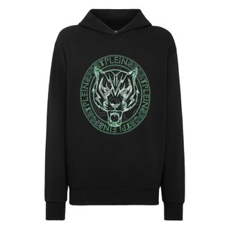 Plein Sport Homme, Sweatshirts et sweats &agrave; capuche, Noir, Taille: XL Sweat &agrave; capuche SweaT-shirt Tiger