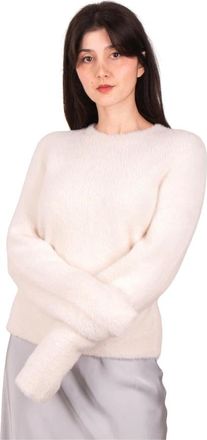 Vince Femme, Pulls, Blanc, Taille: 42 FR Eyelash Crew Neck Pullover