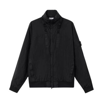 Stone Island Homme, Vestes, Noir, Taille: XL Bomber en Nylon Metal Watro-TC