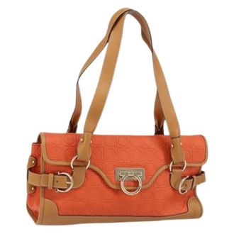 Ferragamo Sac bandouli&egrave;re en plastique Pre-owned - Femme - Pre-owned - Orange - Taille: ONE Size