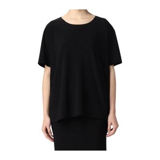 Norma Kamali T-Shirt mit Rundhalsausschnitt - - Tops - Damen - Schwarzk - M