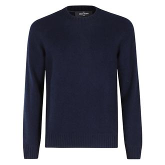 Gran Sasso Pull col rond - Homme - Pulls - Bleu - Taille: M