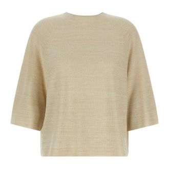 Fabiana Filippi Femme, Pulls, Jaune, Taille: 42 FR Maille Ras du Cou