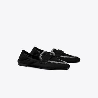 Tory Burch Damen Ballerina-Loafer aus Wildleder