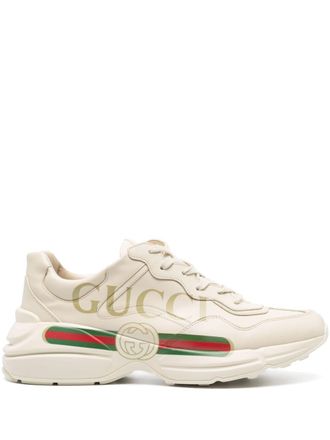 Gucci baskets Rhyton &agrave; logo imprim&eacute; - Blanc
