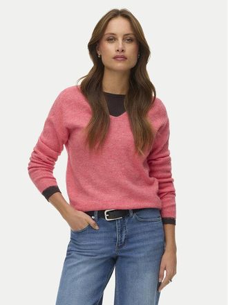 Vero Moda Pullover Crewlefile 10233357 Korallenfarben Loose Fit