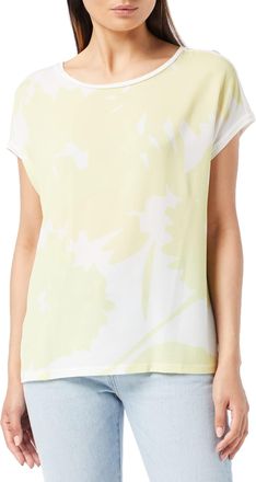 OPUS Damen Saflori Print T-Shirt, Fresh Lemon, 40