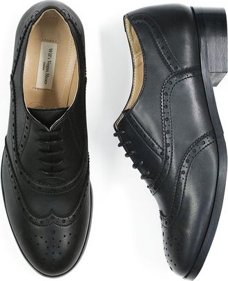 Will&rsquo;s Vegan Store Damen vegan Oxford Brogues Schwarz