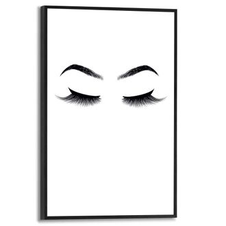 Reinders Gerahmtes Bild, Wimpern und Augenbrauen, Wohnzimmer, Bilder, Wanddeko, Room Decor, MDF, Schwarz-Wei&szlig;, 30 x 20cm