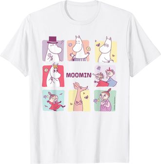 Moomin Mumin-Quadrat-Zeichenblöcke T-Shirt